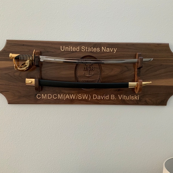 Marine Corps NCO Sword Display, U.S. Army Saber Display, Military Sword ...