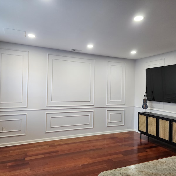 Custom-made Wall Moulding Kit for Stunning Accent Walls, Easy Assembly ...