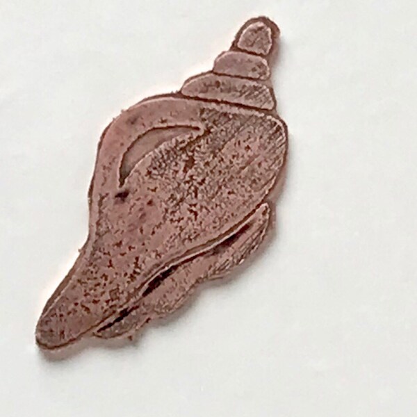 Mini Conch Shell Rubber Stamp - Nautical Stamp - Beach Stamper ...