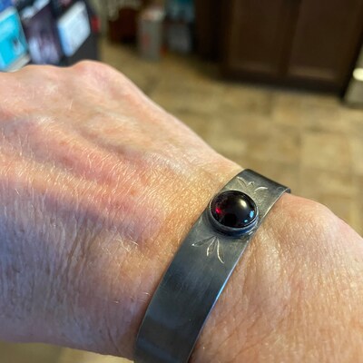 Alacron Turquoise Charm Necklace Hand Stamped Turquoise Necklace ...