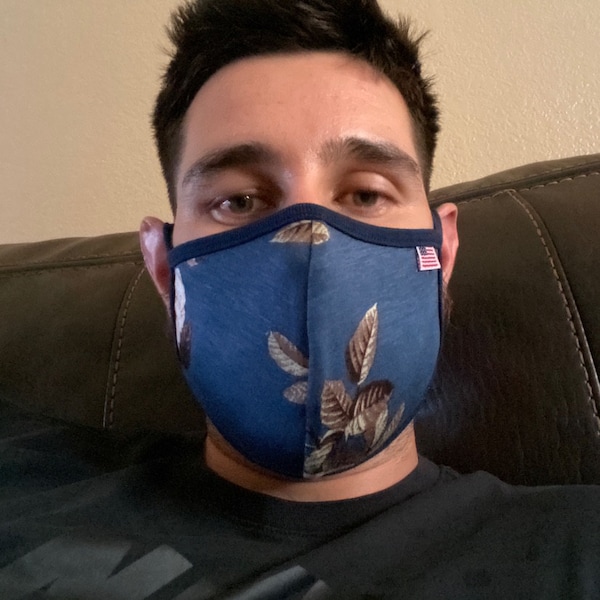 Adult Unisex Face Masks Washable Cloth Masks Made in the USA 2-ply ...