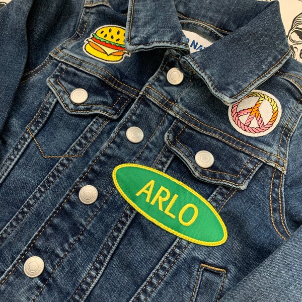 Custom Name Patch Iron on Patches for Jackets With Hook and Loop ...