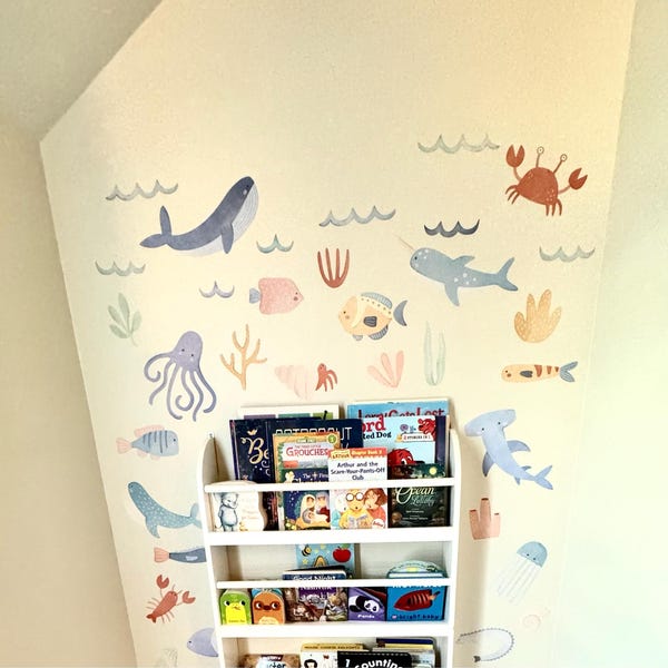 Ocean Animal Wall Decals - Removable, Reusable Wall Stickers ...