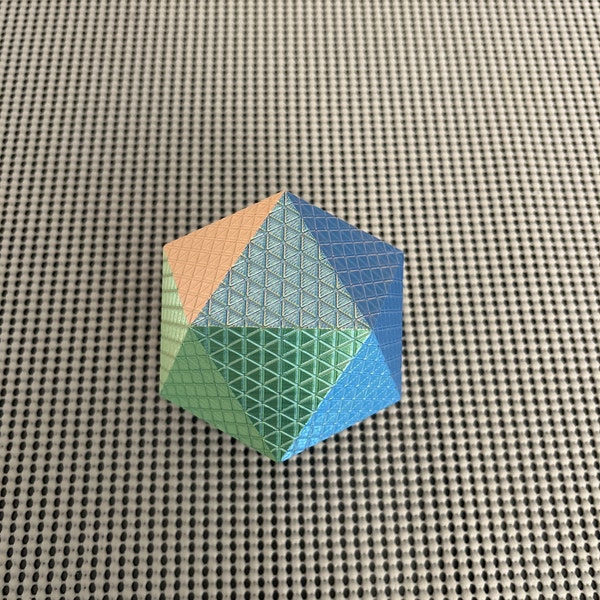 Icosahedron 3D Printed Model 20 Sided Polyhedron 4 Inch - Etsy
