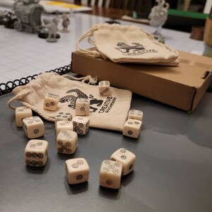 Medieval Bone Dice Set qty 5 Viking Spots D6 Set for - Etsy