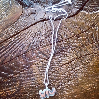 Letter Necklace Turquoise Letter Charm Sterling Silver - Etsy