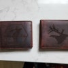 Mens Brown Leather Dog Hunting Wallet. RFID Blocking Genuine Leather ...