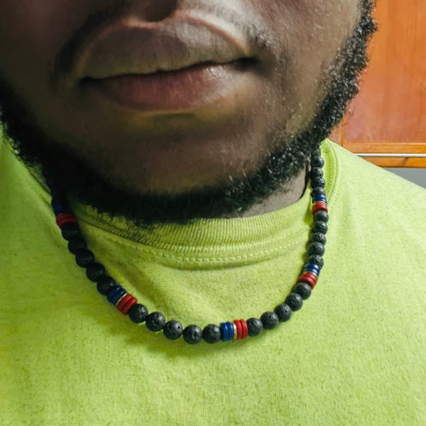 Pan African RBG Flag Inspired With Brass Oxide Crowns Matte Onyx Stone ...