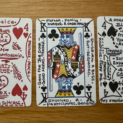 Cartomancy Learner Deck Handprinted & Cartomancy Method Booklet - Etsy