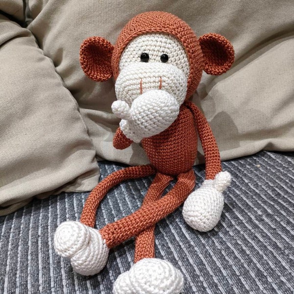 Mike the Monkey - Amigurumi Crochet Pdf Pattern (EN, DK & NL) - Etsy