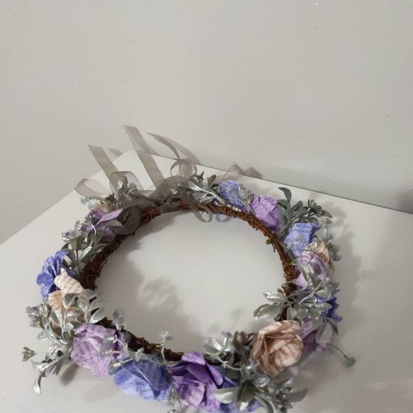 Book Page Paper Flowers Handmade to Order With Custom Colors Quantity 6 ...