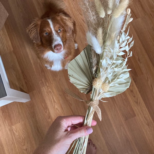 DRIED 8" Mini Palm & Ruscus Bouquet/dried Floral Bouquet/reed/dried ...