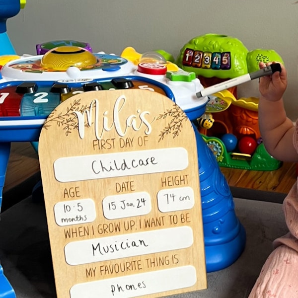 Personalised First Day Board, Customisable First Day Board, Kids First ...