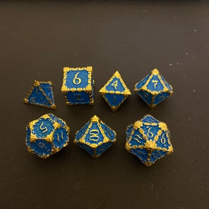 Seashell of Blue Ocean Dice Set for Dungeons and Dragons D&D - Etsy