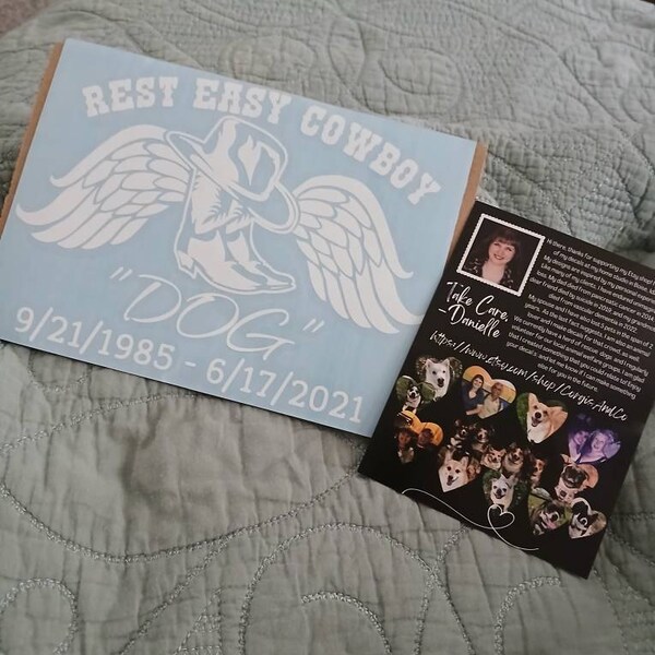 Fly High Cowboy | in Loving Memory Memorial Vinyl Decal Sticker Western ...