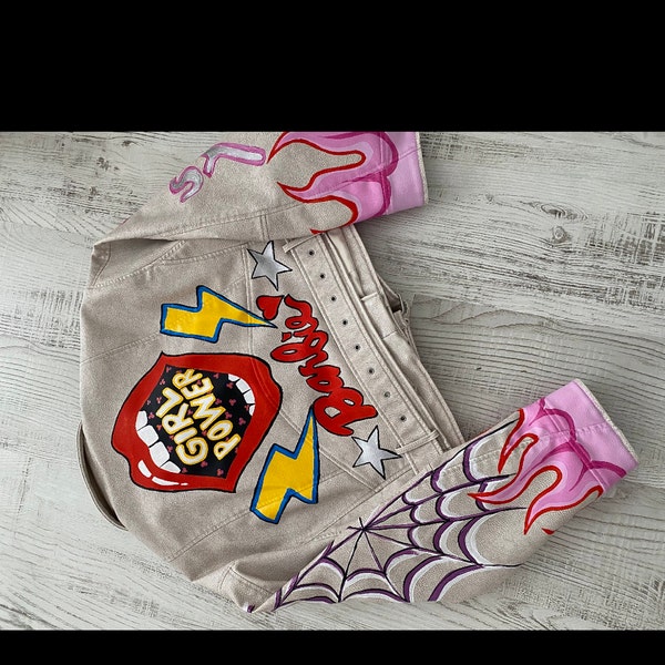 Evil Eye Denim Jacket Artwork | Hand Painted Denim Jacket ...