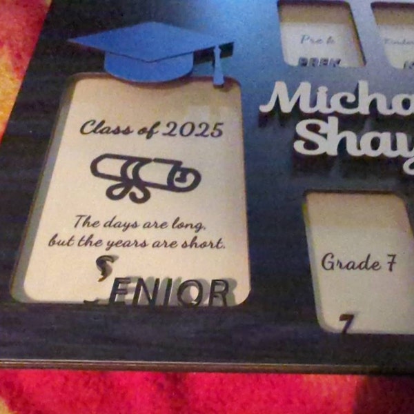 Pre K to Graduation Years School Picture Frame | Custom School Years ...