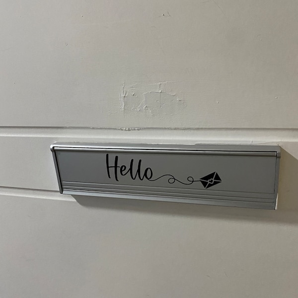 Letterbox Label, Vinyl Decal, Postbox Front Door Sticker, Hello - Etsy UK