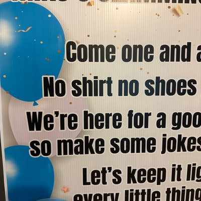 Personalize Custom Black Background Yard Sign 24 X 18, or 36 X 24 Inch ...