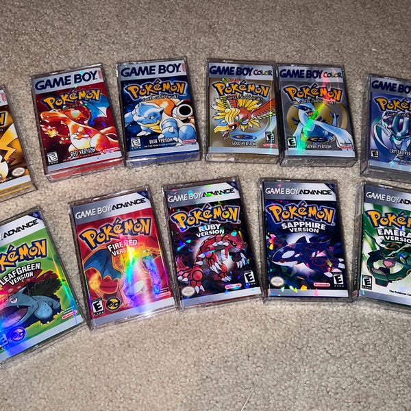 First 11 Pkmn Game Cases W/ Color Matched Inserts (holographic and ...