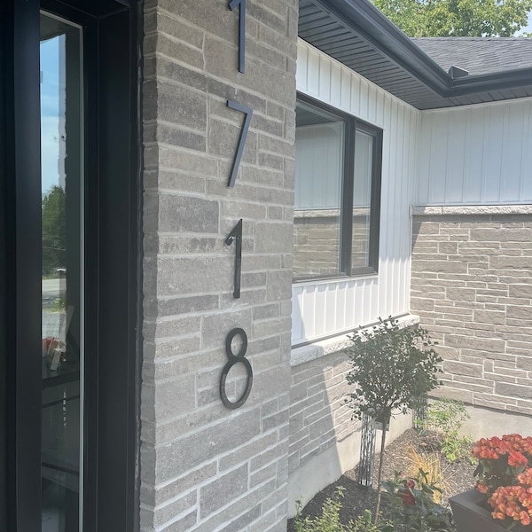 12 Inch Large Modern House Numbers - Architectural Home Address Sign ...