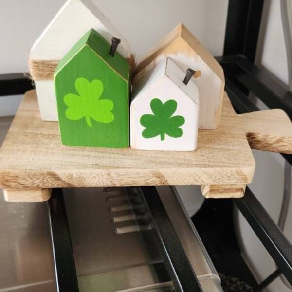 Wood Pedestal Risers, Small Plant Risers, Walnut Stained Risers , Black ...