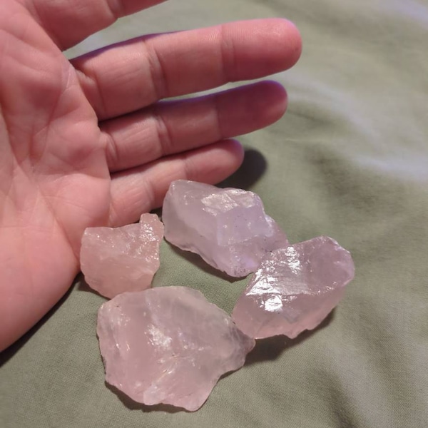 Rose Quartz Rough Natural Stones: Choose How Many Pieces (premium ...