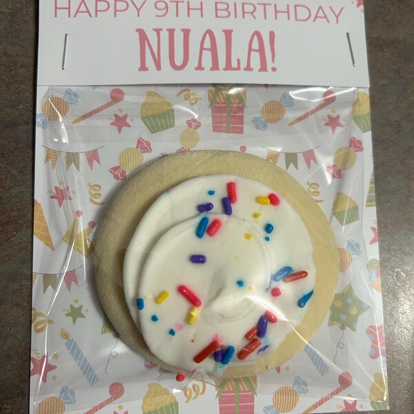 Custom Party Favor Cookie Backer for Birthday Party Baby Shower Favor ...