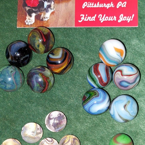 5 Gorgeous Premium Daves Appalachian Swirl Patriot Marbles, 18mm 20mm 3 ...