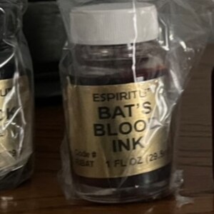 Espiritu Bat's Blood Ink, Espiritu Ritual Ink, 1 Oz. 20364 - Etsy