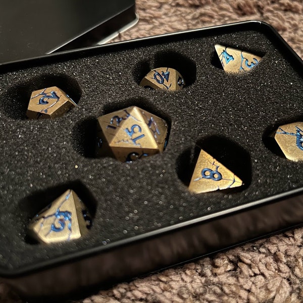 Arcane Fissure Metal Dnd Dice Set | for TTRPG Games Such as Dungeons ...