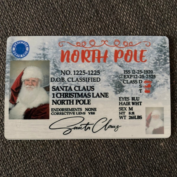Santa ID / Santa Travel Card / Christmas Surprise for Kids - Etsy