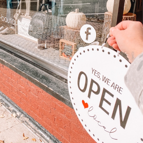 Double Sided Open With Love(heart) Local, Unique Open Closed Sign.funny ...