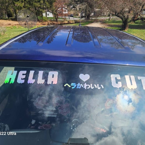 Hella Cute Japanese Jdm Car Decal- Bumper Sticker- Windshield Banner ...