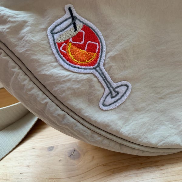 Aperol Spritz Cocktail Patch: Embroidered Summer Drink Applique - Etsy