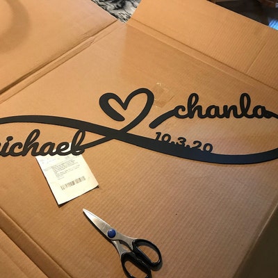 Personalized Metal Infinity Sign, Infinity Name Sign , Custom Metal ...