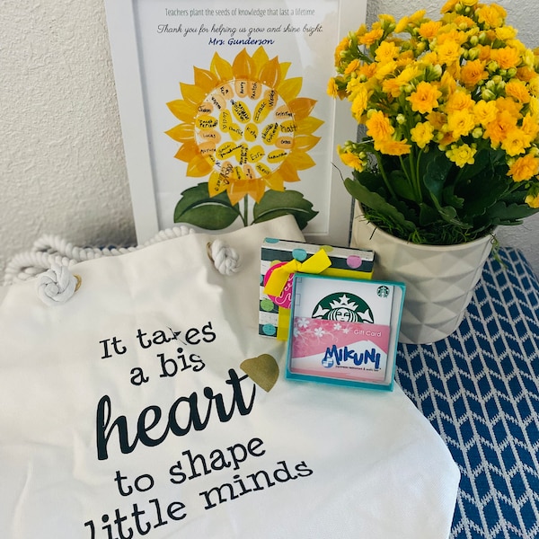 INSTANT DOWNLOAD Editable Sunflower Teacher Appreciation Gift ...
