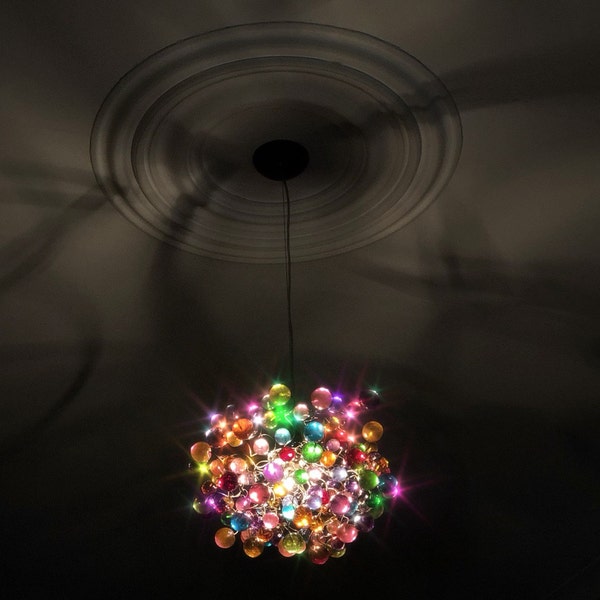 Multicolored Bubbles Light Fixture, Hanging Lighting With Different ...