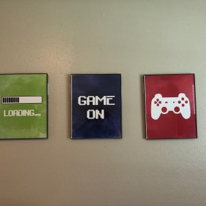 Video Game Wall Art, Gaming Wall Art Set of 3, Gaming Prints Set ...