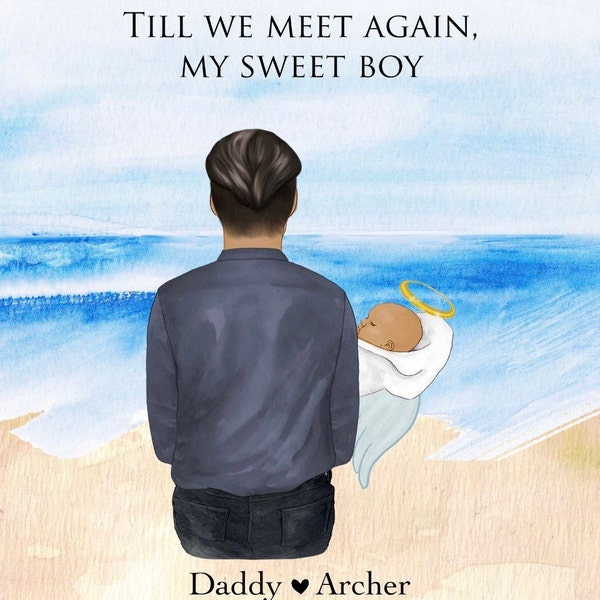 Dad of Angel, Baby Loss Gift, Baby Memorial Gift for Daddy ...