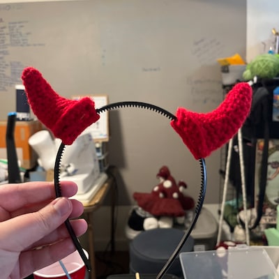 Wearable Imp Horns Set 2 Crochet Pattern by Crafty Intentions ...