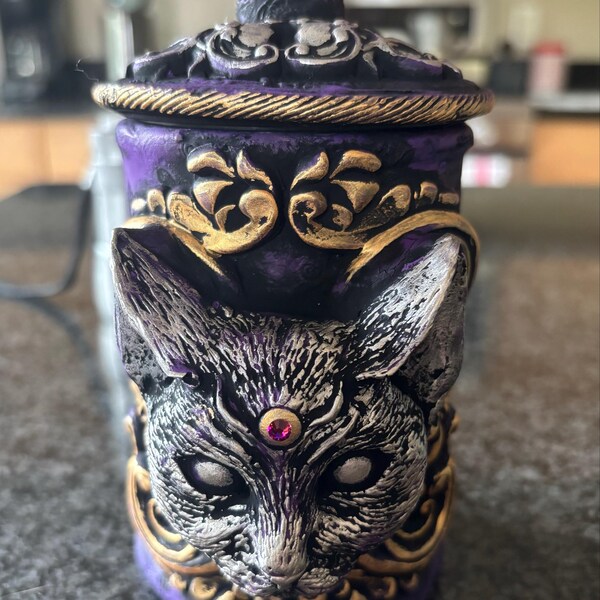 Lunar Moth Urn, Memorial Pet Urn, Small Keepsake Jar for Human Ashes ...