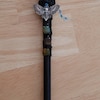 11" Natural Crystal Magic Wand, Handmade Black Wand, Quartz Magic ...