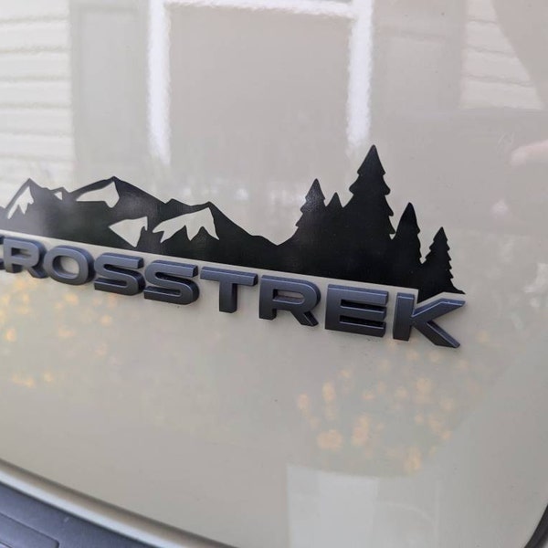 Mountain With Trees Badge Decal for Subaru, Crosstrek Mountain With ...