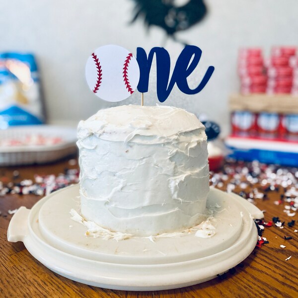 Baseball Theme Cake Topper, Baseball First Birthday, Baseball Cake, Boy ...