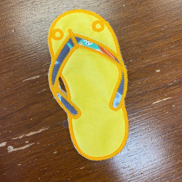 Flip Flop Banner in the Hoop Project Machine Embroidery Designs ...