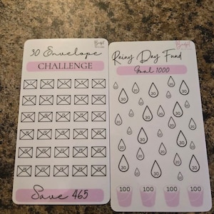Laminated 30 Envelope Savings Challenge, Savings Tracker, Savings ...