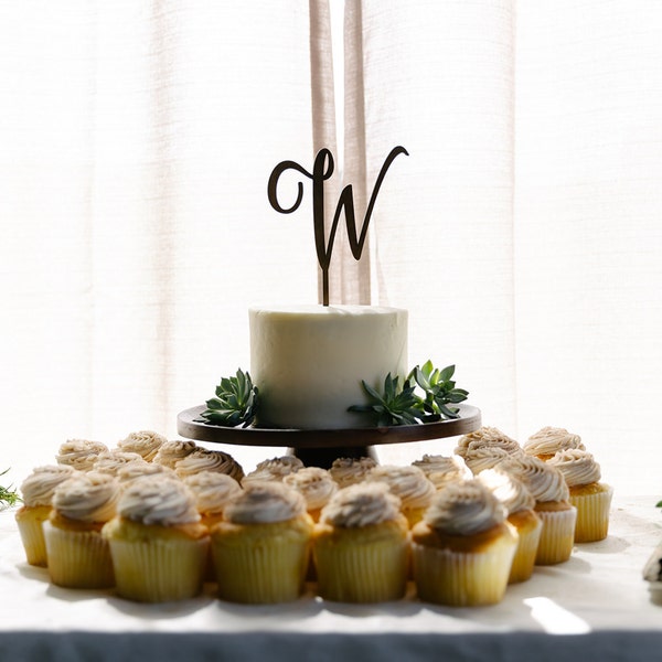 Arrow Cake Topper, Initials Cake Toppers, Rustic Wedding Cake Topper ...