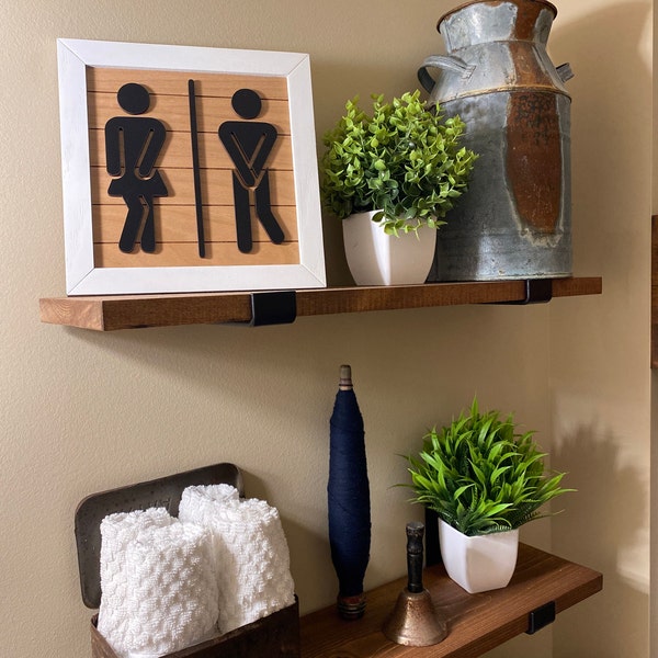 Funny Bathroom Sign - Humorous Restroom Wall Decor - Restroom Wall ...