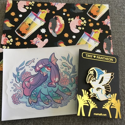 Tiny Pantheon THOTH ENAMEL PIN. Cute Ancient Egyptian Ibis God Djehuty ...